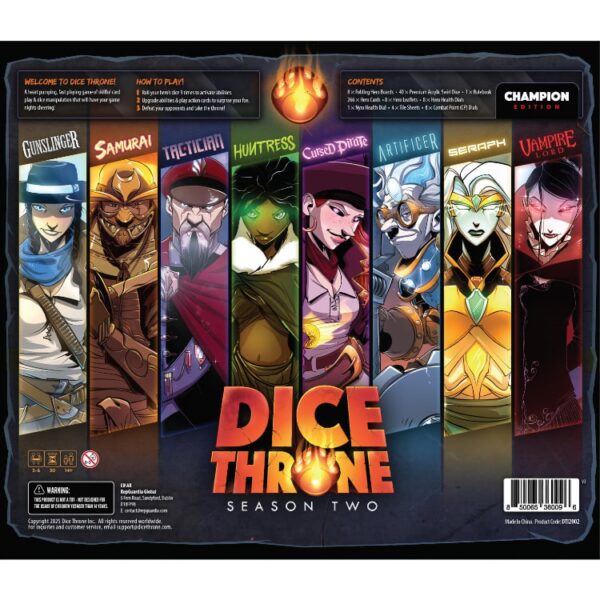 Dice Throne Season 2 Battle Chest - Boards Of Madness